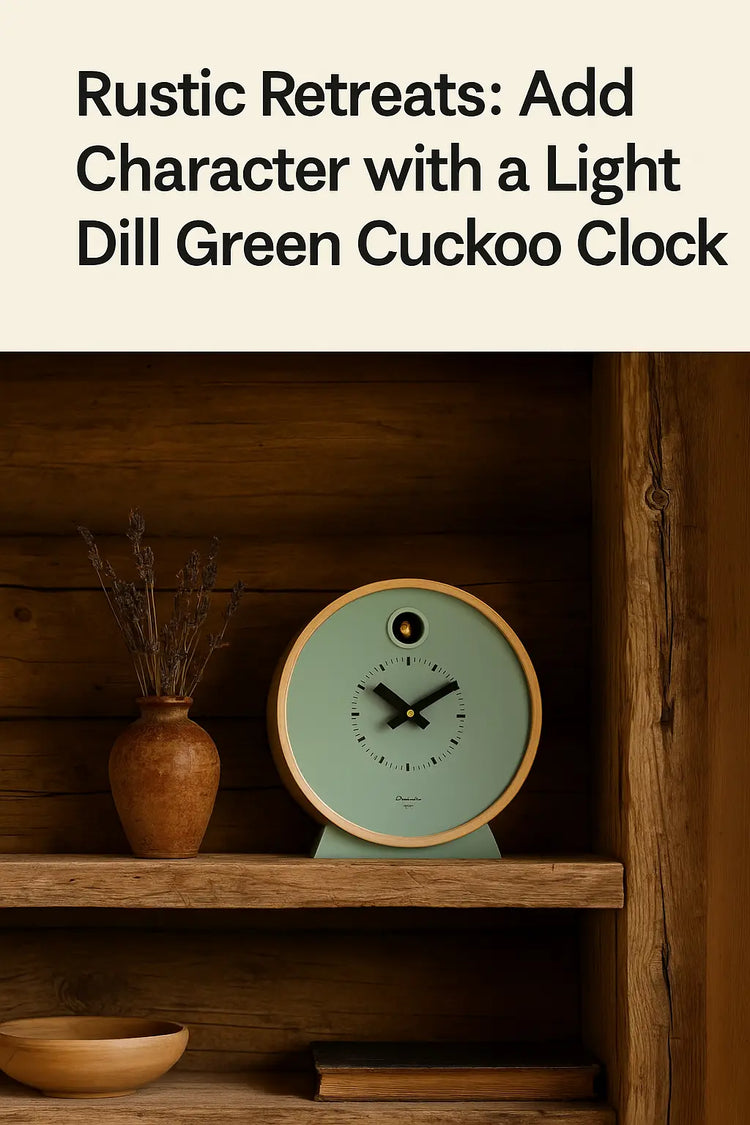 Rustic Retreats with Light Dill Green Cuckoo Clock | Cloudnola