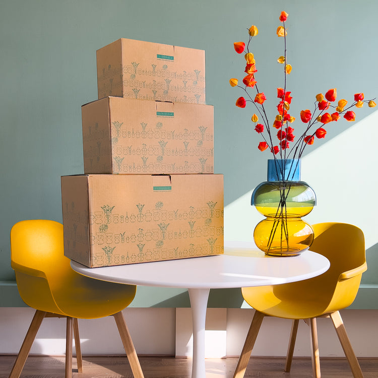 Peach Glass Vase - Gradient - Swirl Peach Vase | Cloudnola